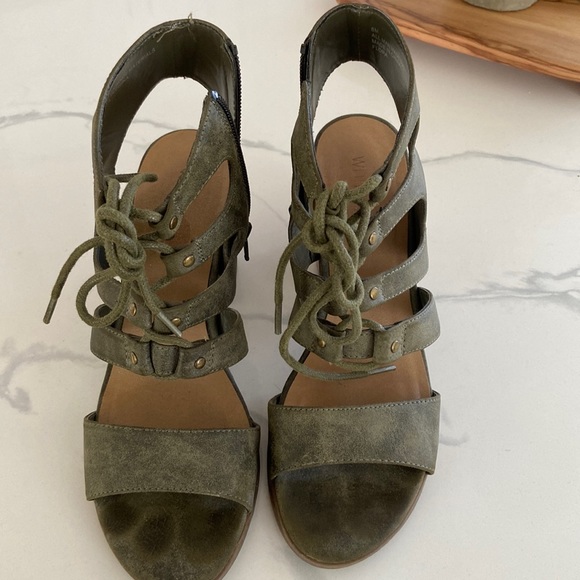 Whitemt | Shoes | Ladies Heel Scandals Color Olive Green | Poshmark